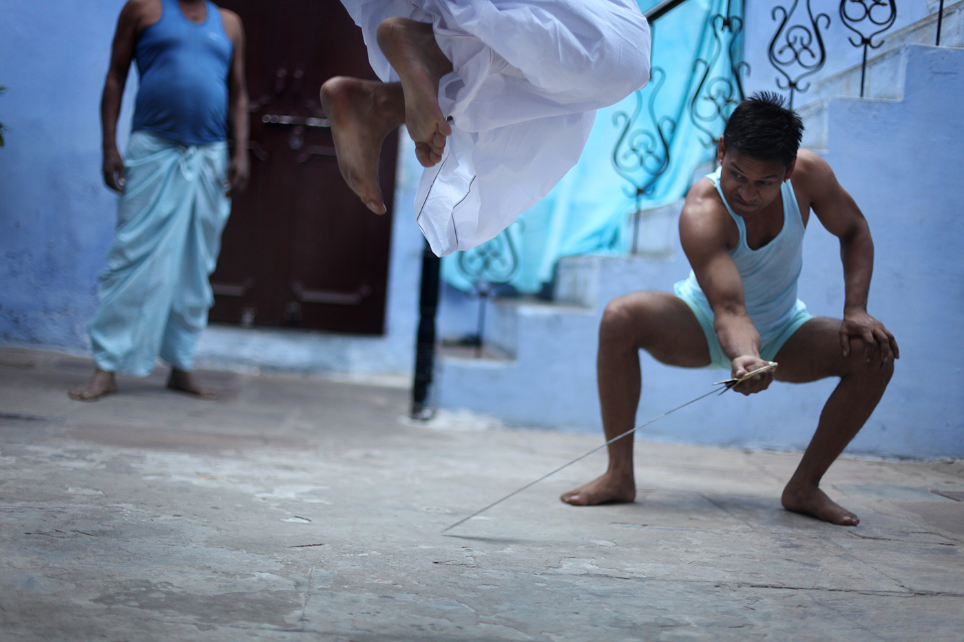 Knife fighting in Bundi, Rajasthan. Daggers.